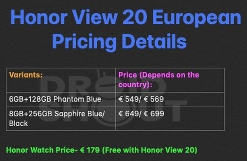Honor V20 Avrupa fiyatı ortaya çıktı! - ShiftDelete.Net