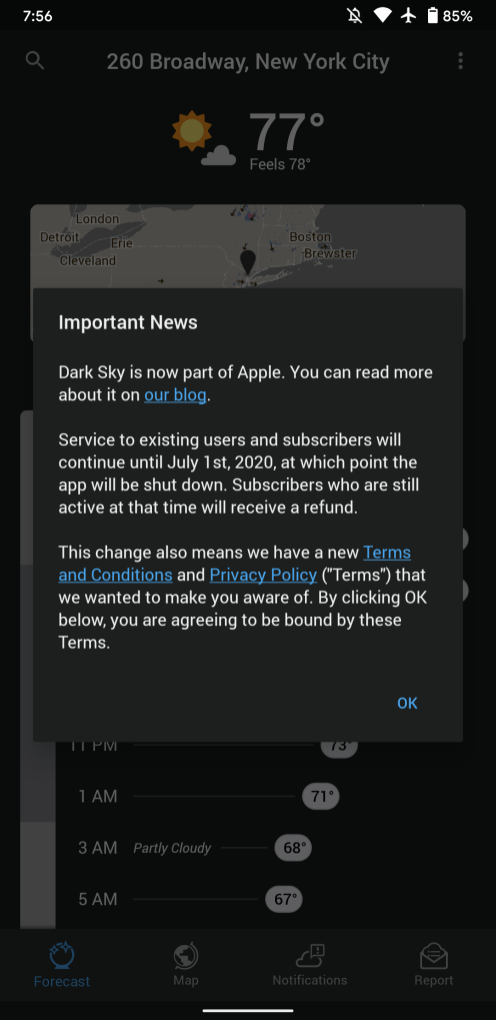 Dark Sky Google Play Store ile vedalaşacak! İşte nedeni - ShiftDelete.Net