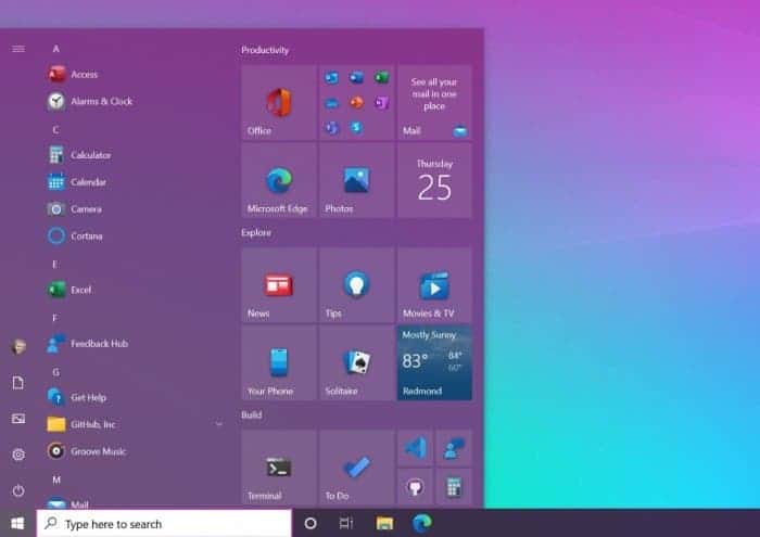 Windows 10'un yeni başlat menüsü yakında geliyor - ShiftDelete.Net