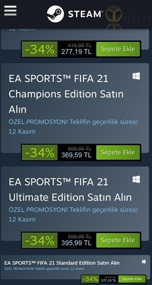 FIFA 21 Steam fiyatı ile gündemde: 142 liralık indirim! - ShiftDelete.Net