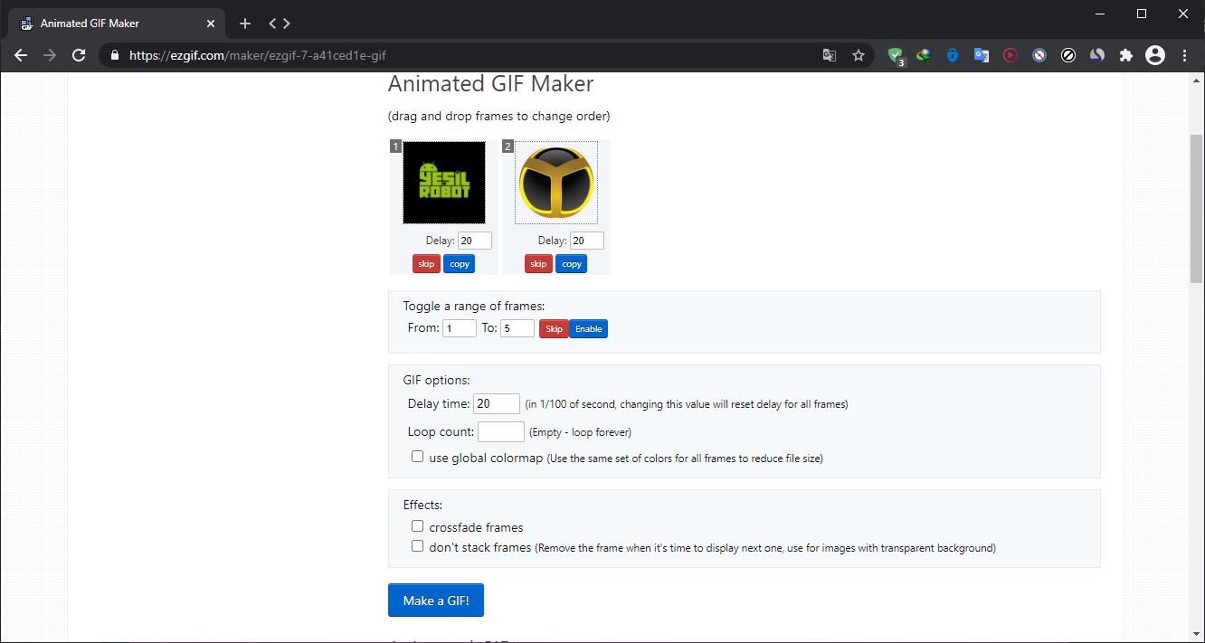 GIF yapma sitesi ve uygulamaları - SDN