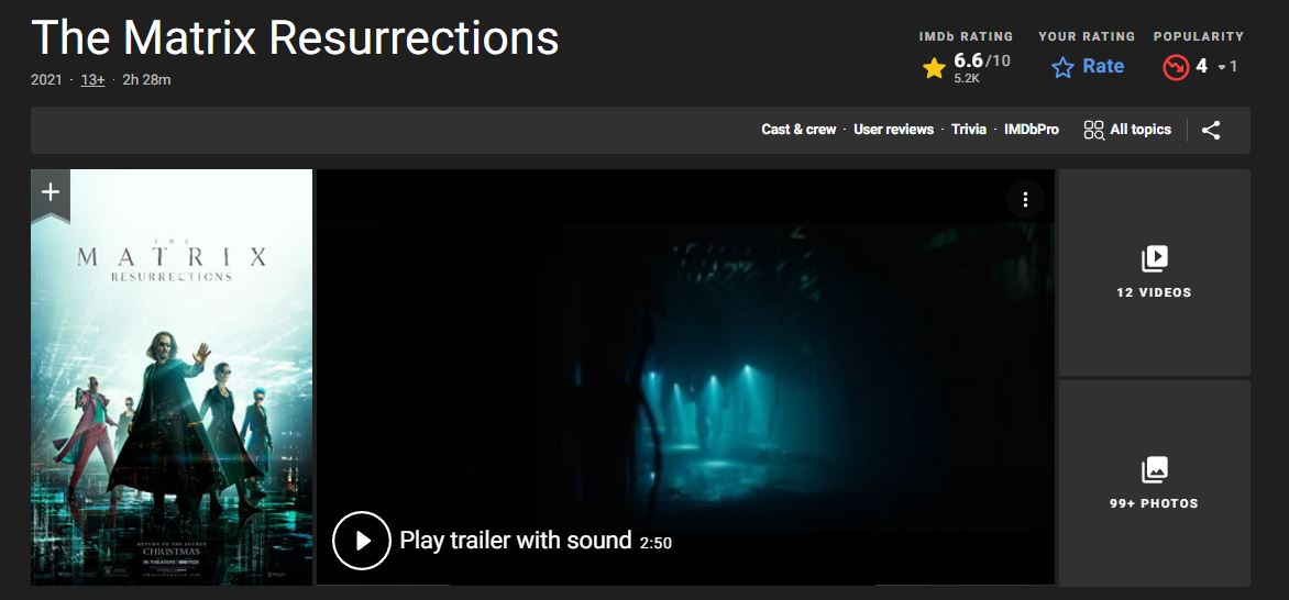 The Matrix Resurrections, IMDb puanıyla korkuttu! - ShiftDelete.Net