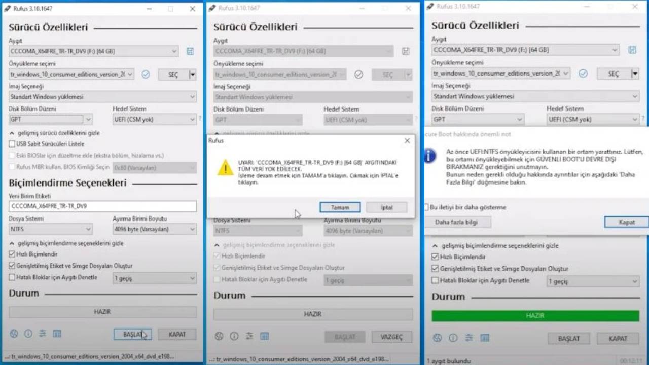 USB ile format nasıl atılır? UEFI Windows kurulumu - Avrupa Tekno