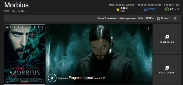 Morbius, IMDb puanıyla Marvel hayranlarını korkuttu! - ShiftDelete.Net