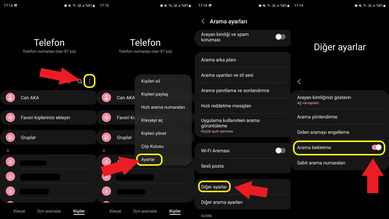 Telefonla konuşurken gelen aramayı görme - Çağrı bekletme - SDN