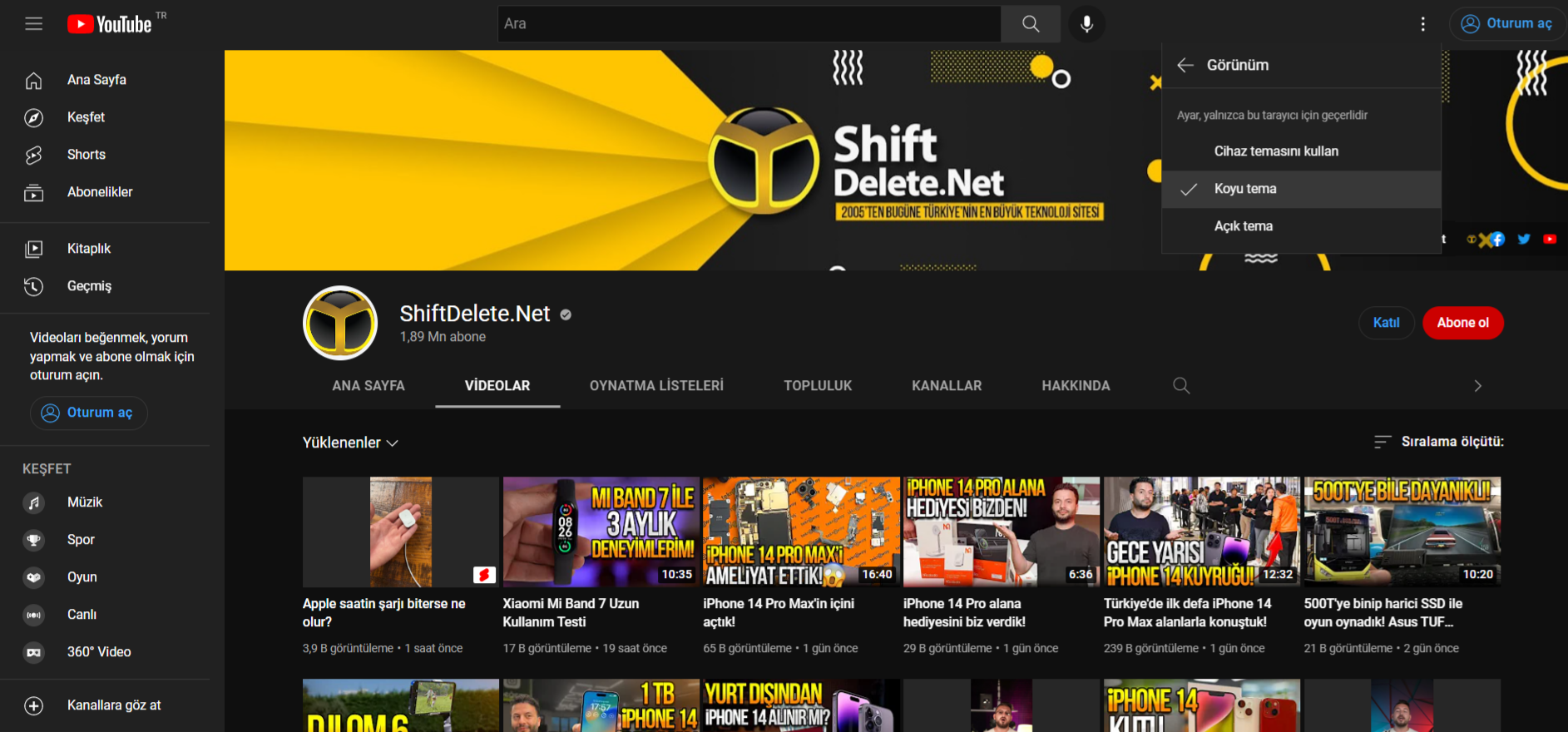Youtube karanlık mod nasıl yapılır? - ShiftDelete.Net