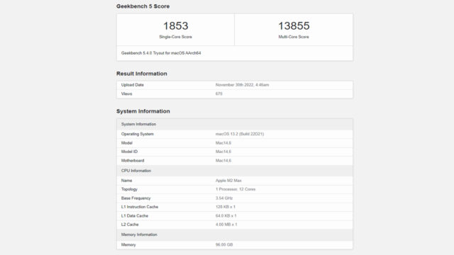 Yeni Apple Silicon M2 Max'in test sonuçları sızdı! - SDN