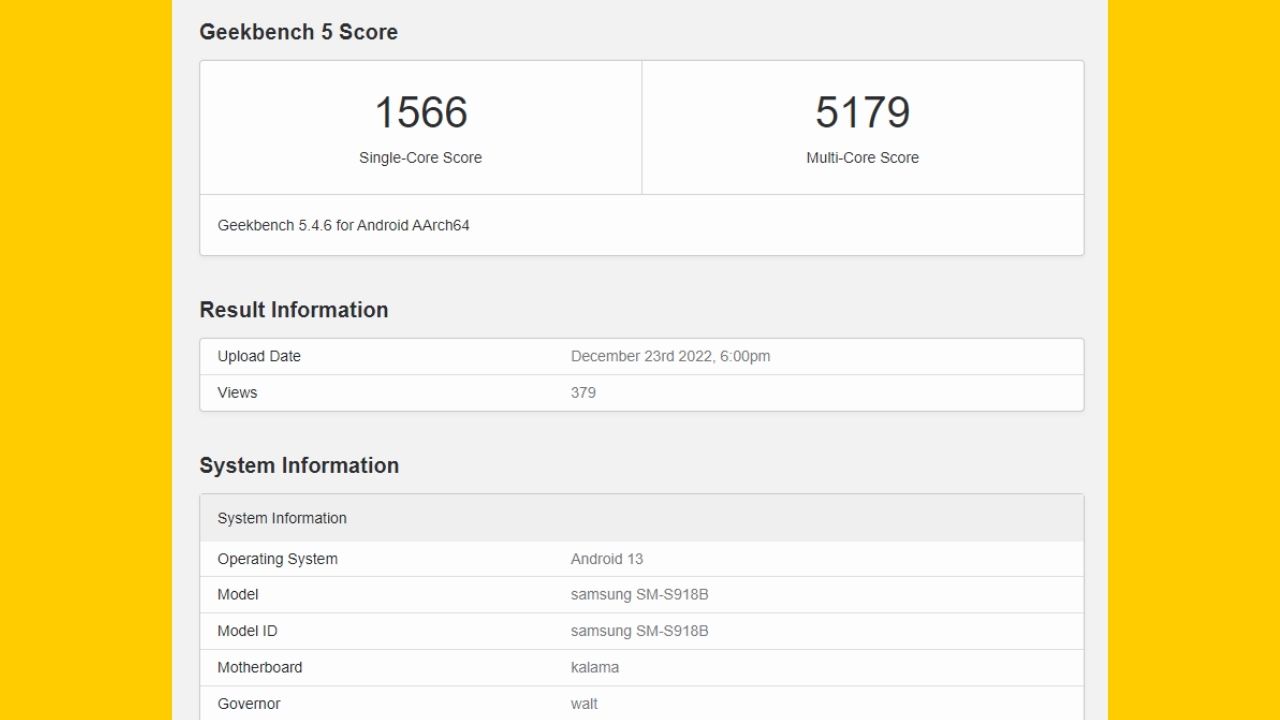 Samsung Galaxy S23 Ultra Geekbench 5 testinde görüldü! - SDN
