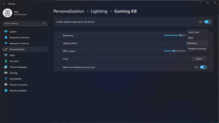 Microsoft, Windows 11 RGB ayarı özelliğini sunacak! - SDN
