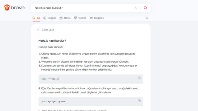 Brave Search CodeLLM desteği aldı! - ShiftDelete.Net