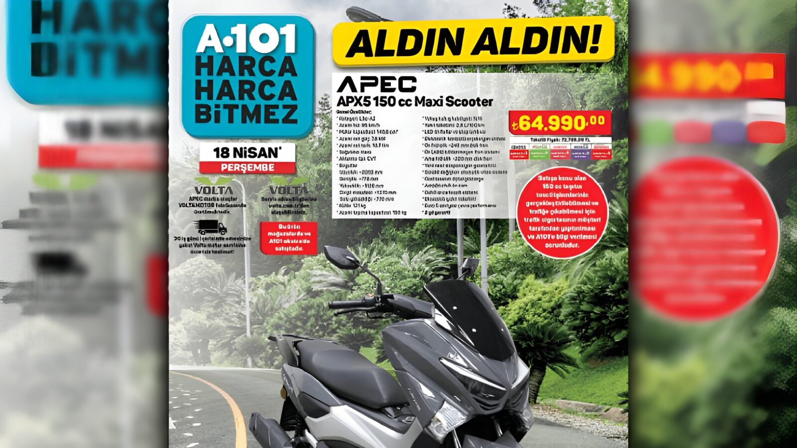 A101 APEC APX5 150 cc Maxi Scooter satıyor! - ShiftDelete.Net