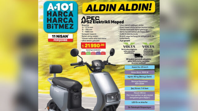 A101 APS2 Elektrikli Moped Satıyor: Özellikleri ve Fiyatı! - SDN