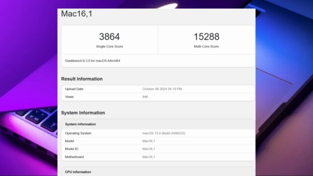 M4 MacBook Pro'nun Geekbench testi ilk kez ortaya çıktı! - SDN