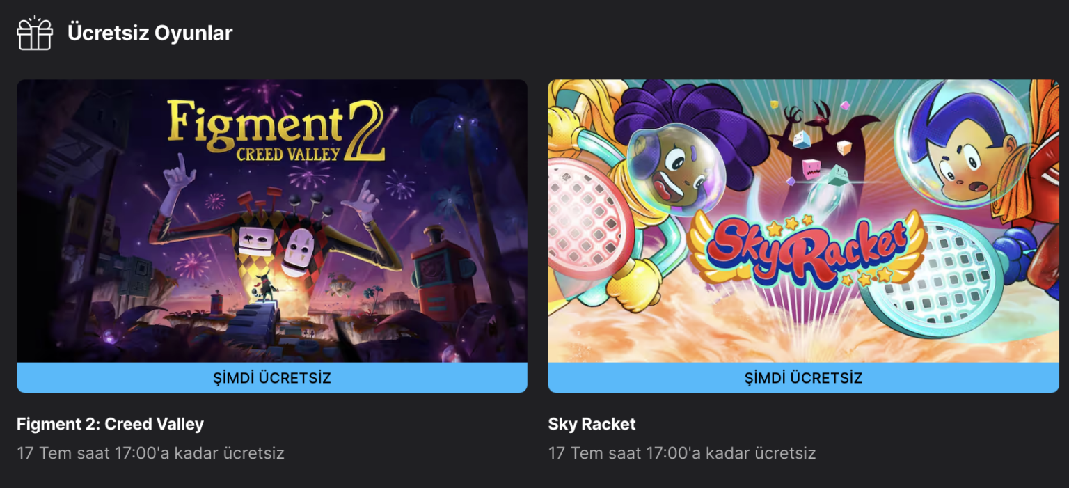 Epic Games, Figment 2: Creed Valley ve Sky Racket'i ücretsiz yaptı