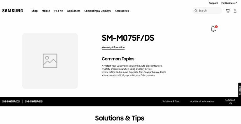 Galaxy M07 Samsung'un internet sitesinde - ShiftDelete.Net